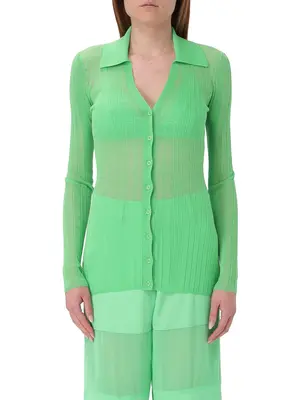Pinko Ribbed Long Sleeve Sweater Green