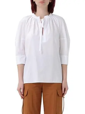 Max Mara Tie Detailed Top - White