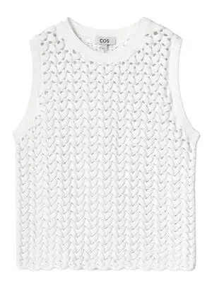 Cos Open-Knit Tank White