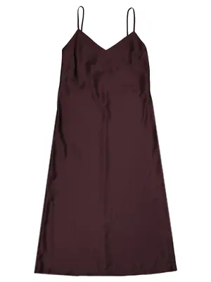 BLANCA VITA Acacia Satin Slip Midi Dress - Purple