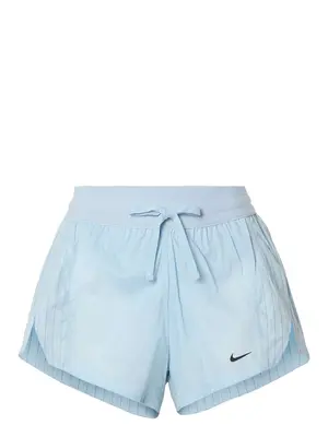 Nike Nike Running Division Pinstriped Crinkled-Shell Shorts Light Blue