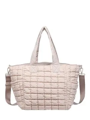 SOL AND SELENE Dreamer Puffer Extra Large Tote - Cream