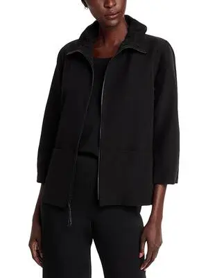 Caroline Rose Comfort Stretch Zip Jacket Black