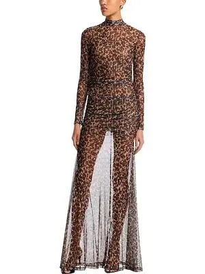 Black Halo Scarlett Gown - Leopard Je