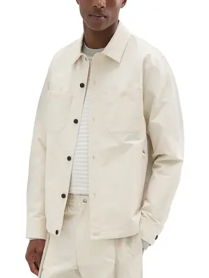 Theory Drawstring Hem Shirt Jacket Ecru