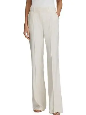 REISS Millie Flare Pants - Cream