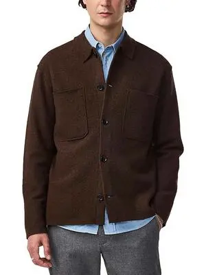Nn07 Jonas 6398 Wool Overshirt - Demitasse