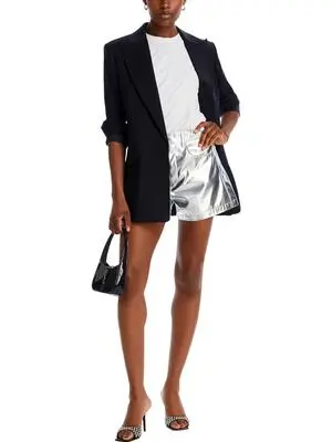 Blanknyc High-Rise Metallic Shorts Space Walk