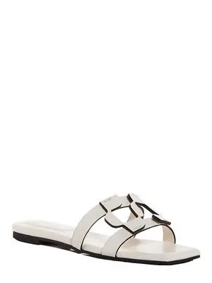 Simkhai Monogram Slide Sandals - Ivory