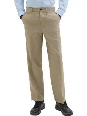 Theory Relaxed Straight Fit Suit Pants - Light Quarry