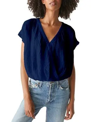 Michael Stars Evie Faux Wrap Top Nocturnal