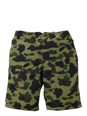BAPE 1st Camo Beach Shorts - Green