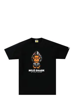 A BATHING APE Milo Shark Tee /grey - Black