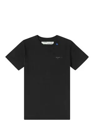 Off-White Unfinished Short Sleeve Over Tee / Silver - Black