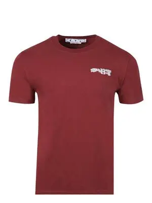 Off-White Carlos Arrow Slim Short-sleeve Tee 'burgundy - Red
