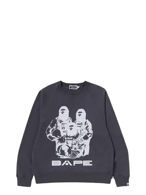 A BATHING APE Relaxed Fit Crewneck - Black
