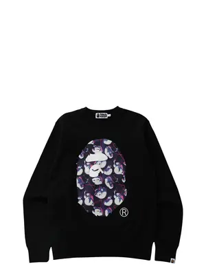 A BATHING APE X Ghostbusters Ape Head Crewneck - Black