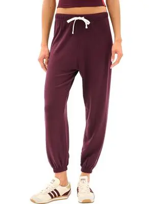 Splits59 Andie Oversized Fleece Sweatpant - Dark Cherry