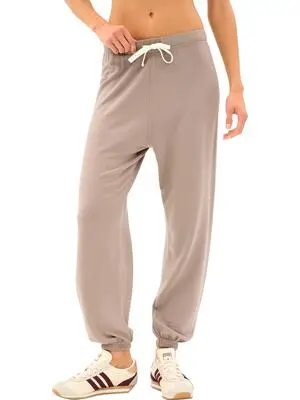 Splits59 Andie Oversized Fleece Track Pants - Latte