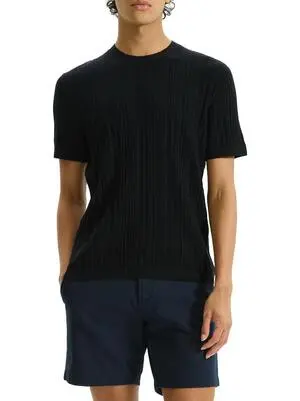Theory Damian Rib Crewneck T-shirt - Black