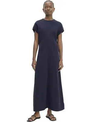 Everlane Tencel™ Short-sleeve Midi Dress - Navy