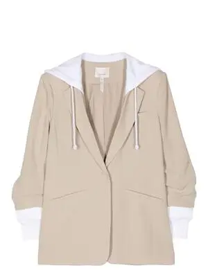 Cinq À Sept Khloe Hooded Blazer - Brown