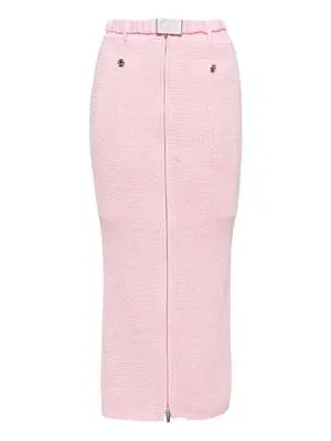 Alessandra Rich Sequined Midi Pencil Skirt - Pink
