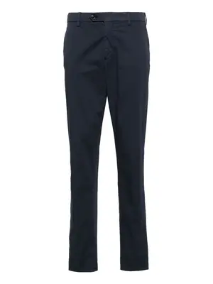 LARDINI Mid-rise Tapered Chinos - Blue