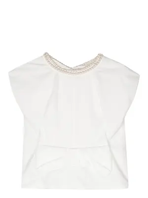 Junya Watanabe Bow-detail Sleeveless Top - White