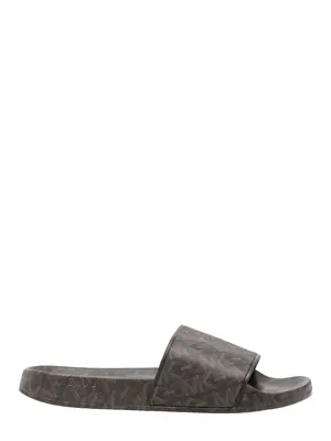 Michael Kors Gilmore Logo-print Slides - Brown
