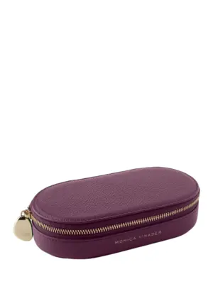 Monica Vinader Logo-stamp Leather Jewellery Box - Purple