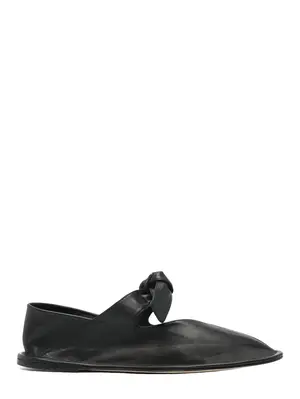 Hereu Llasada Leather Ballerinas - Black