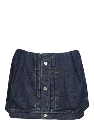 Sacai Mid-rise Denim Skort - Blue