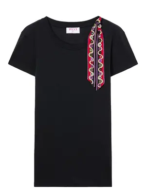 Emilio Pucci Iride-print Ribbon T-shirt - Black