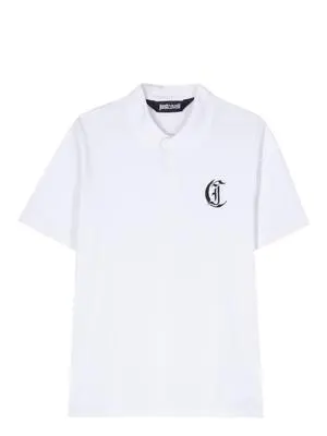 Just Cavalli Logo-embroidered Polo Shirt - White