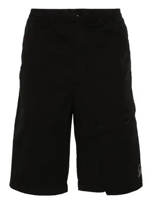 C.P. COMPANY Logo-embroidered Cargo Shorts - Black