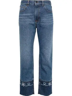 Chloé Masaya Mid-rise Cropped Jeans - Blue