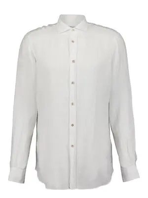 Boglioli Long-sleeve Linen Shirt - White