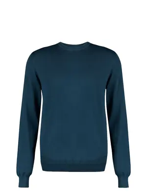Boglioli Crew-neck Cotton Jumper - Blue