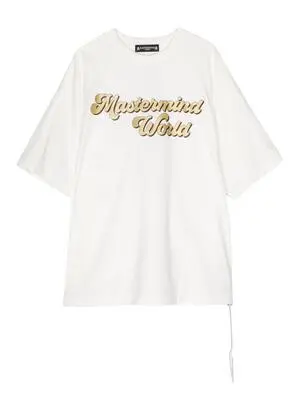 MASTERMIND WORLD Glitter Skull Cotton T-shirt - White