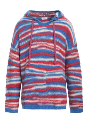ERL Striped Hooded Sweater - Blue