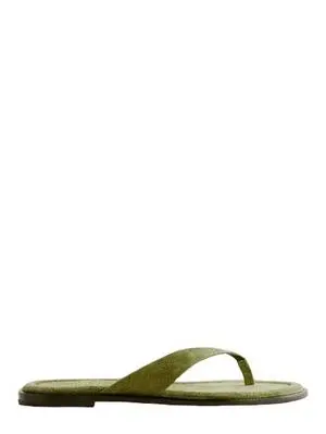 REFORMATION Jessie Thong Sandal Avocado Suede