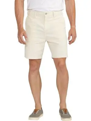 SILVER JEANS CO. Relaxed Fit Twill Painter Shorts - Chalk