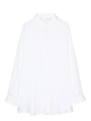 Isabel Benenato Long-length Cotton Shirt - White
