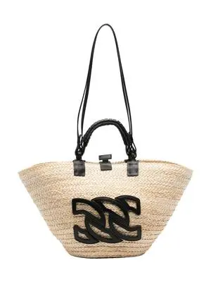 Casadei Panarea Logo-appliqué Tote Bag - Neutrals
