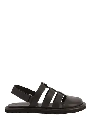 GIUSEPPE ZANOTTI Rusery Leather Cage Sandals - Black