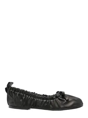Acne Studios Leather Ballerina Shoes - Black