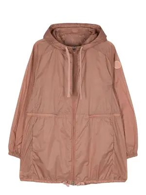Moncler Airelle Hooded Ripstop Coat - Pink