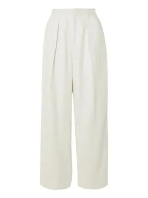 Mara Hoffman Marella Pleated Hemp Straight-leg Pants - White