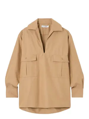 Max Mara Max Mara Ulrico Cotton-Canvas Shirt Bronze